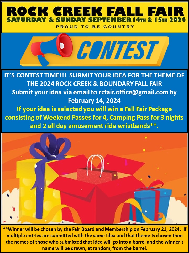 Rock Creek & Boundary Fair Name the Fair Contest - West Boundary Connect