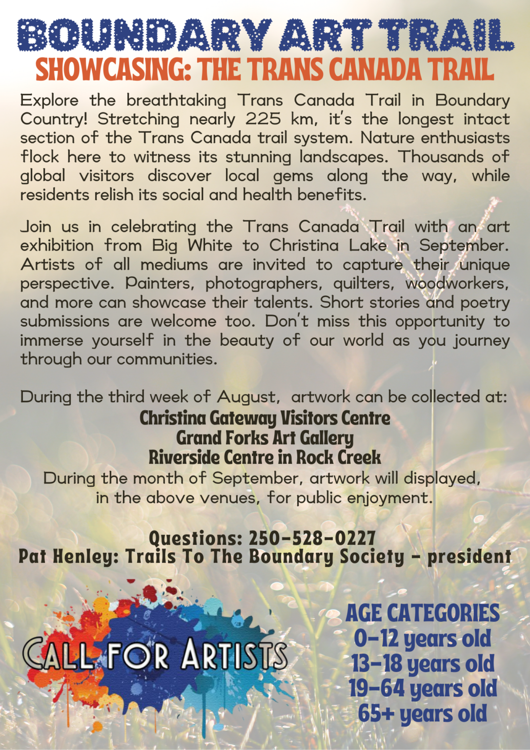 Event: Boundary Art Trail - Showcasing the Trans Canada Trail - West ...